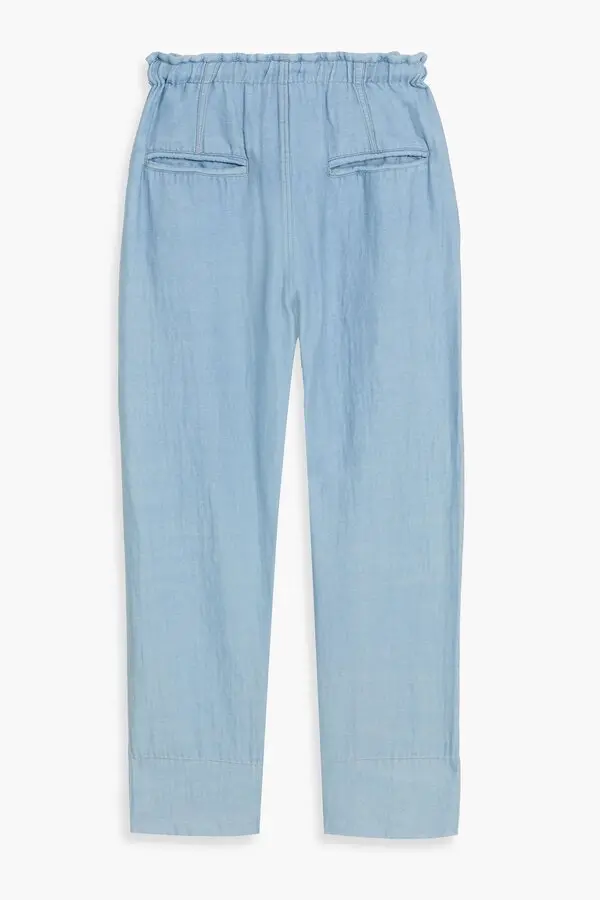 Isabel Marant Cotton And Linenblend Chambray Drawstring Pants