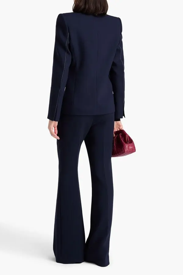 Victoria Beckham Double-breasted Wool-blend Twill Blazer - Navy
