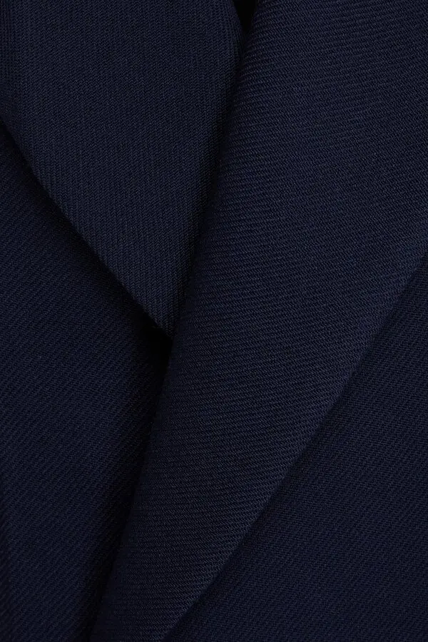 Victoria Beckham Double-breasted Wool-blend Twill Blazer - Navy
