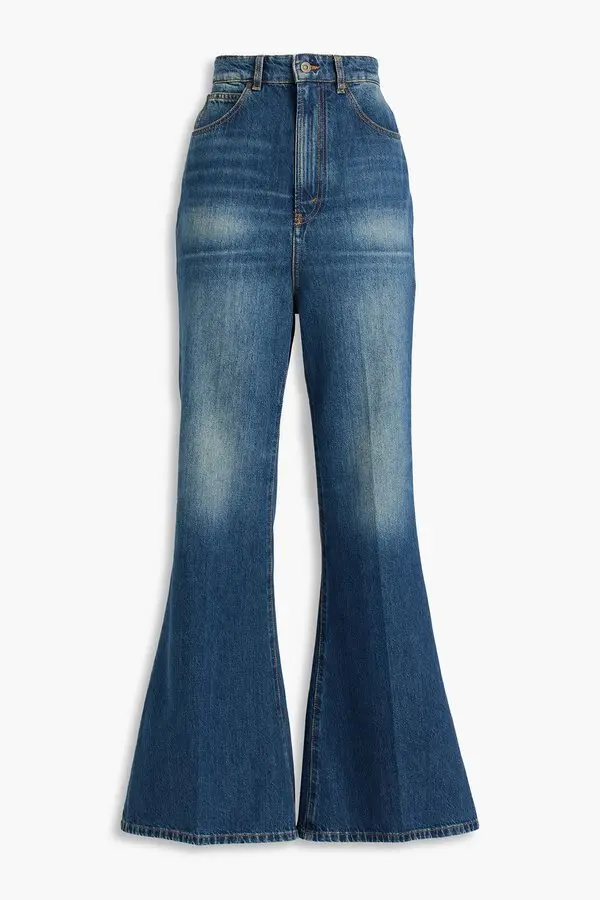 Victoria Beckham Faded High-rise Flared Jeans