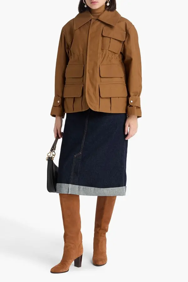Victoria Beckham Cotton-canvas Jacket - Camel