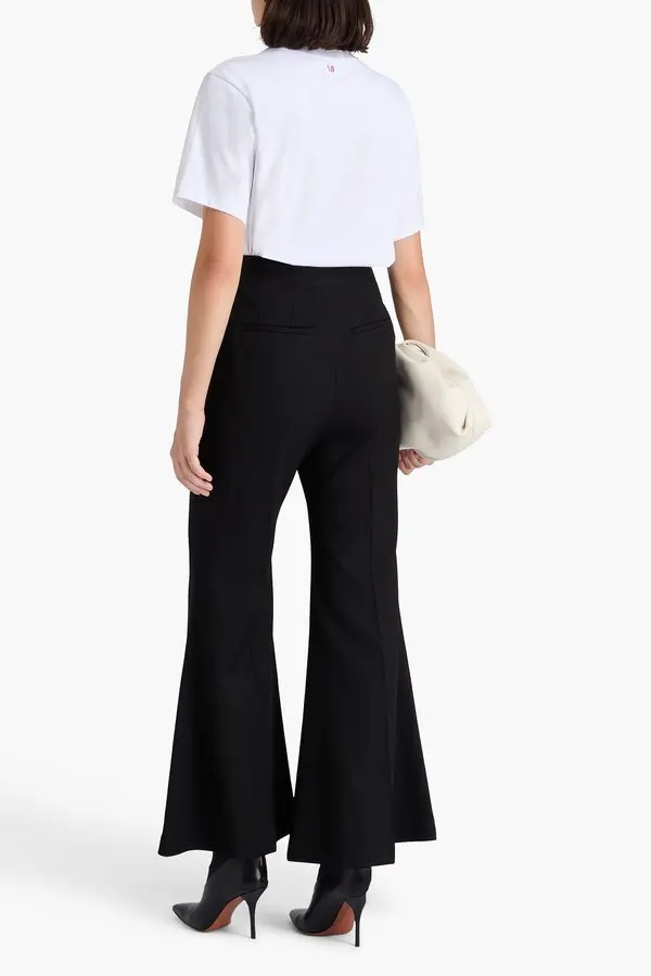 Victoria Beckham Grain De Poudre Flared Pants