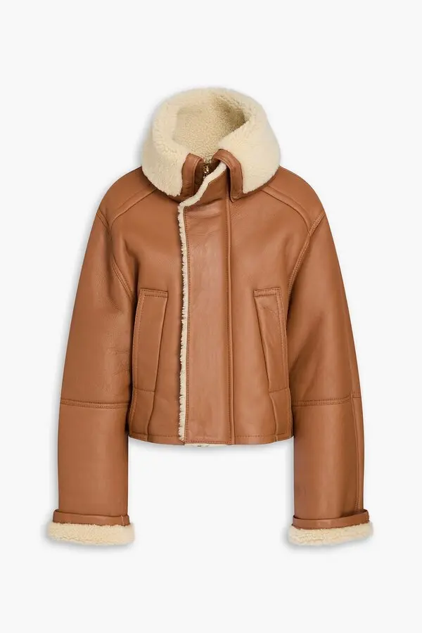 Victoria Beckham Shearling Jacket - Light Brown