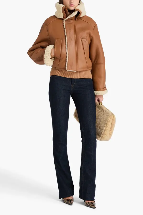 Victoria Beckham Shearling Jacket - Light Brown