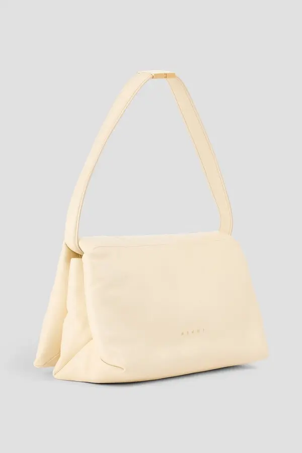 Marni Prisma Leather Shoulder Bag - Ivory