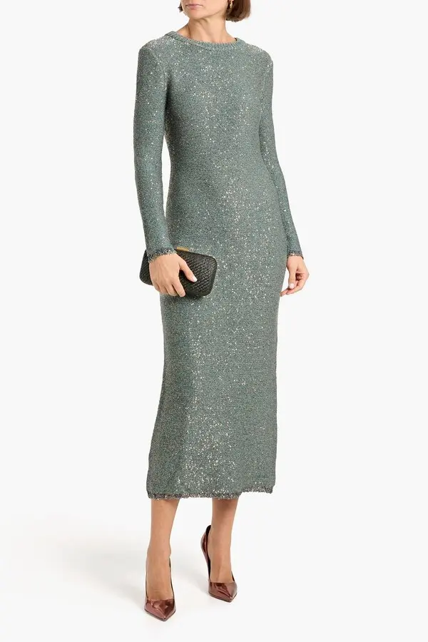 metallic knit gold dress KARISHMA KNIT DRESS main image 0
