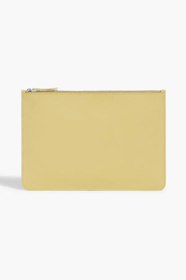 MAISON MARGIELA Pebbled-leather Pouch - Lime Green