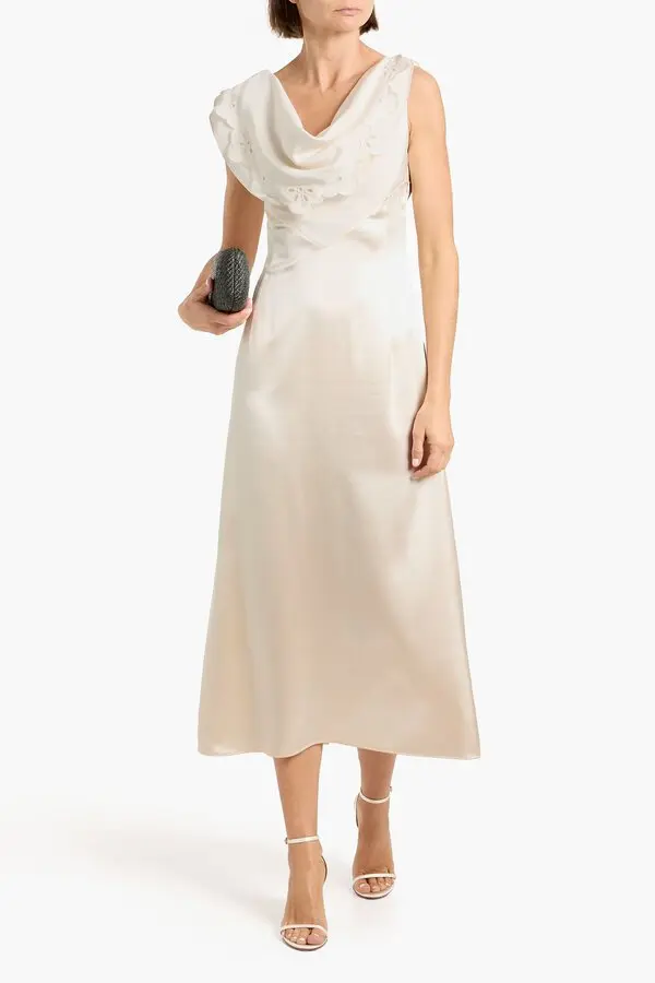 cream broderie anglaise dress EUC H&M TREND Ivory Cream Eyelet Broderie Anglaise Mini Tunic Dress size S