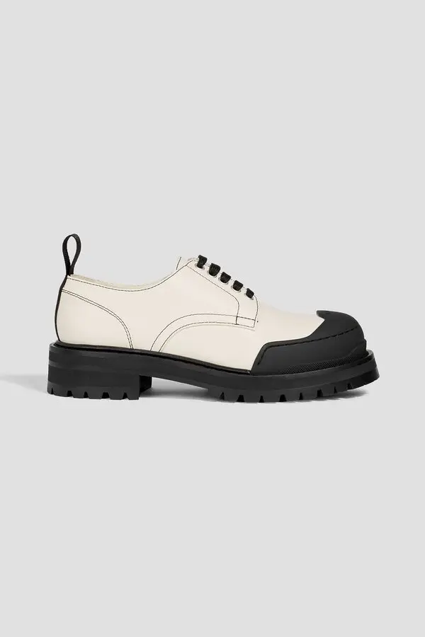 Marni Rubber-trimmed Leather Brogues