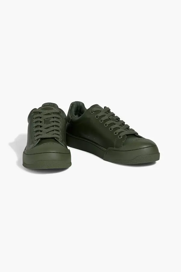 Marni Dada Rubber-trimmed Leather Sneakers