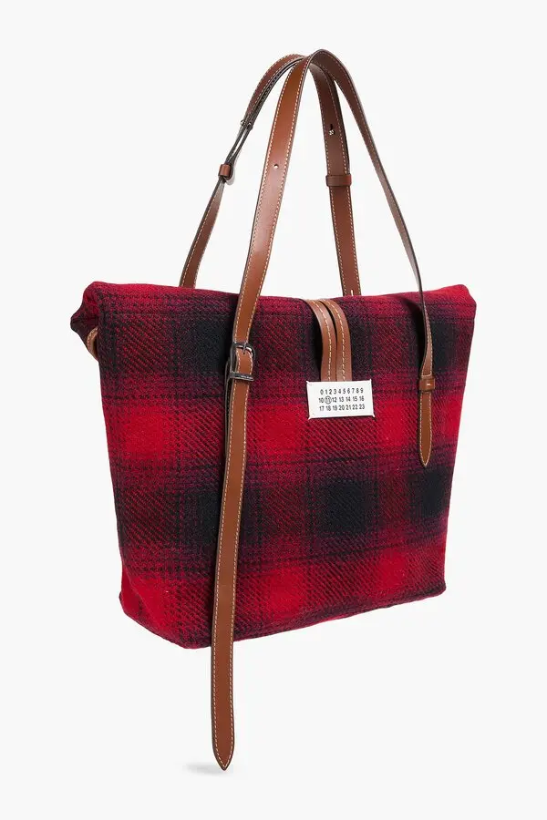 MAISON MARGIELA Pendleton Paper Checked Flannel Tote