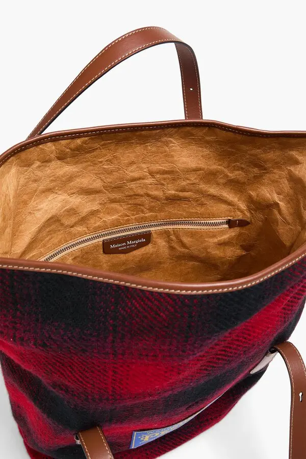 MAISON MARGIELA Pendleton Paper Checked Flannel Tote