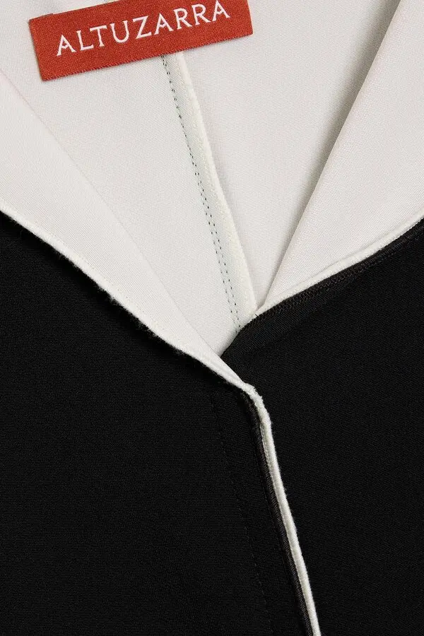 Altuzarra Jophee Two-tone Draped Ponte Midi Dress