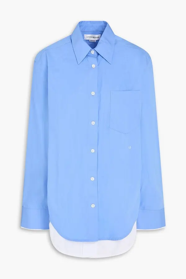 Victoria Beckham Layered Cotton-poplin Shirt