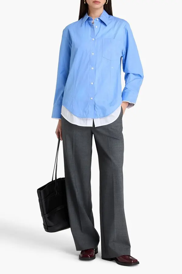 Victoria Beckham Layered Cotton-poplin Shirt