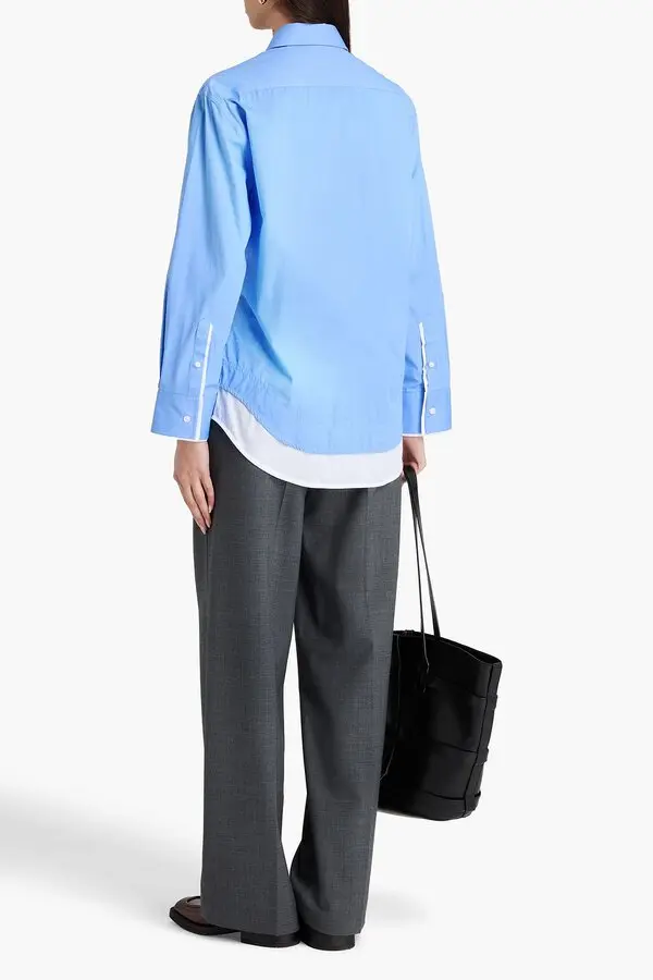 Victoria Beckham Layered Cotton-poplin Shirt