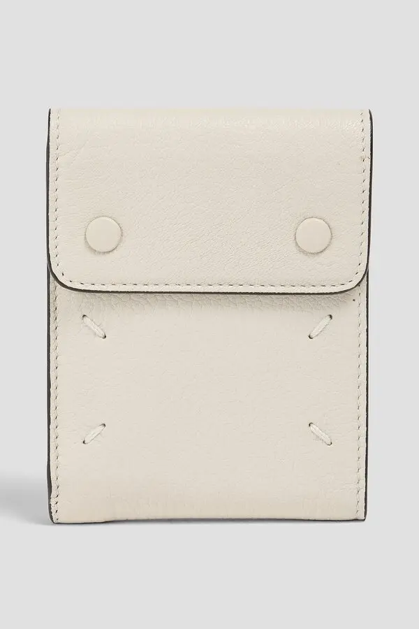 MAISON MARGIELA Four Stitches Pebbledleather Wallet - Off-white
