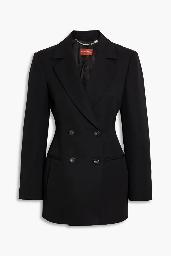 Altuzarra Double-breasted Grain De Poudre Wool Blazer