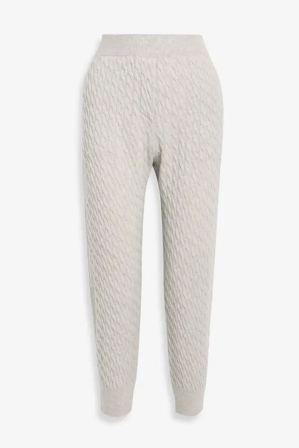 Brunello Cucinelli Cable-knit Cashmere Track Pants
