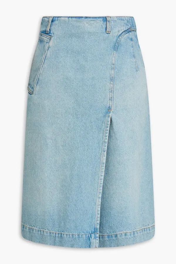 Victoria Beckham Faded Denim Skirt - Light Denim