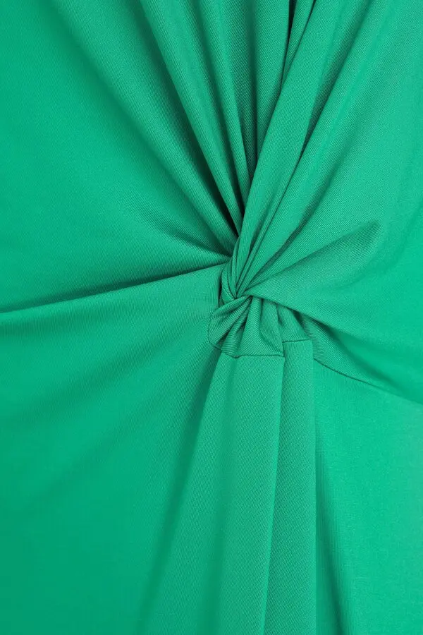 Victoria Beckham Draped Stretch-jersey Midi Dress - Jade