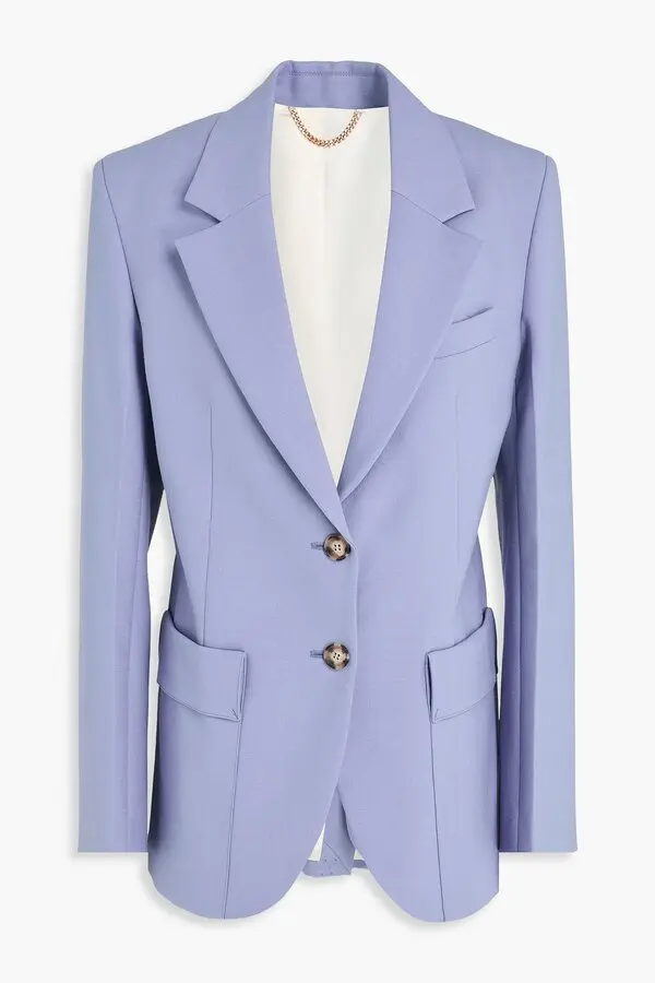Victoria Beckham Twill Blazer - Light Blue
