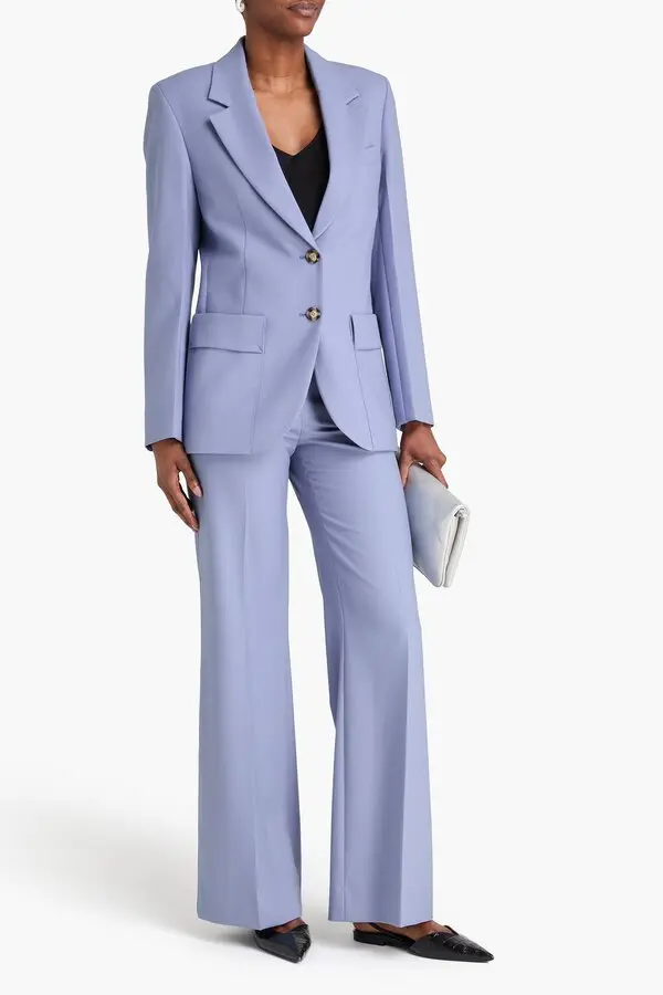 Victoria Beckham Twill Blazer - Light Blue