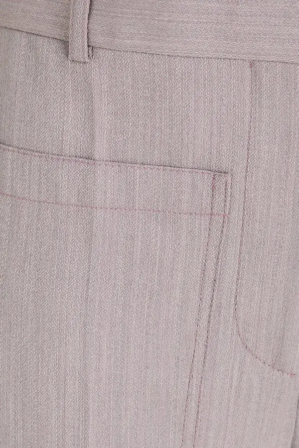 Victoria Beckham Wool Flared Pants - Stone
