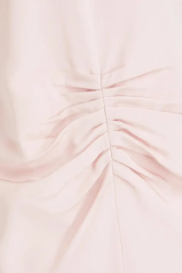 Victoria Beckham Gathered Satin-crepe Midi Dress