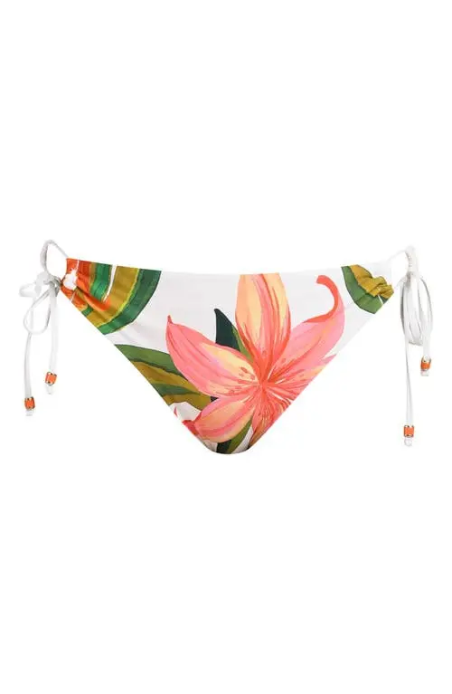 La Blanca Jungle Blossoms Adjustable Bikini Bottom - Ivory Multi