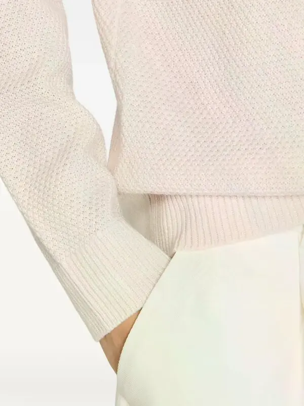 Sandro Seed Stitch Crew Neck Sweater - Neutrals