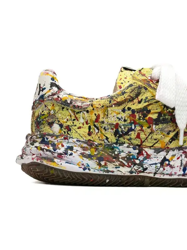 Mihara Yasuhiro Blakey Paint-splatter Sneakers - Yellow