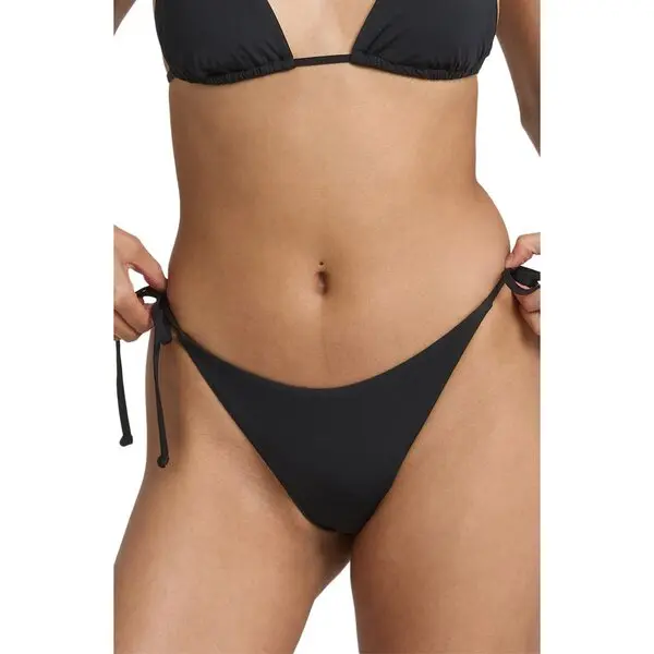 BILLABONG Sol Searcher Tanga Bikini Bottom - Black Pebble