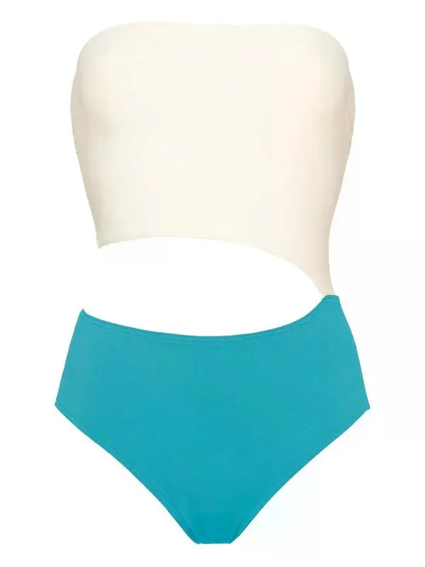 ERES Strapless Cutout One-piece Swimsuit - Blue