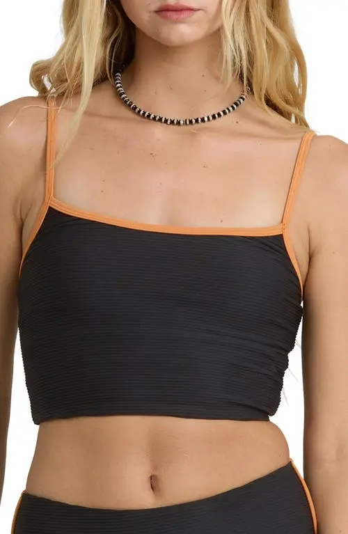 BILLABONG Tanlines Crop Tankini Top - Black