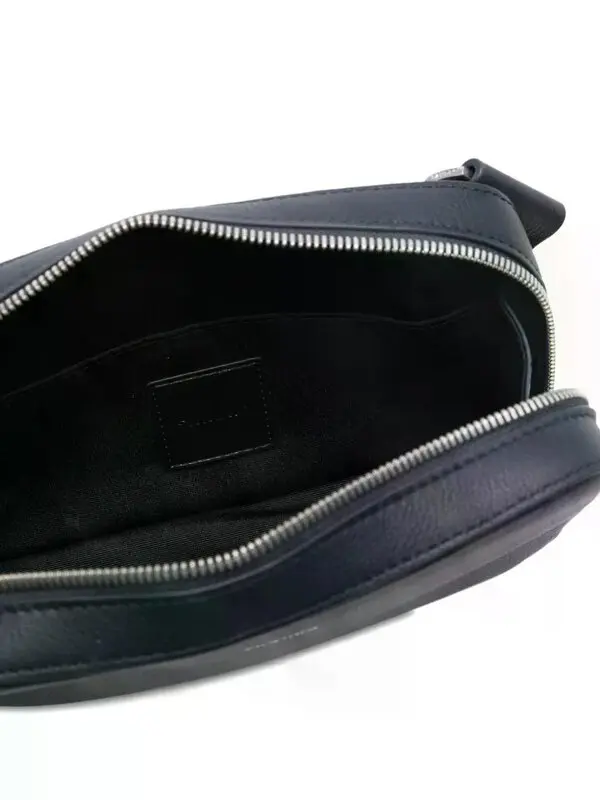 Sandro Grained Leather Cross Body Bag - Blue