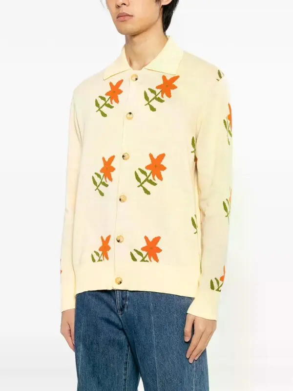 CHATEAU ORLANDO Floral Long-sleeve Cardigan