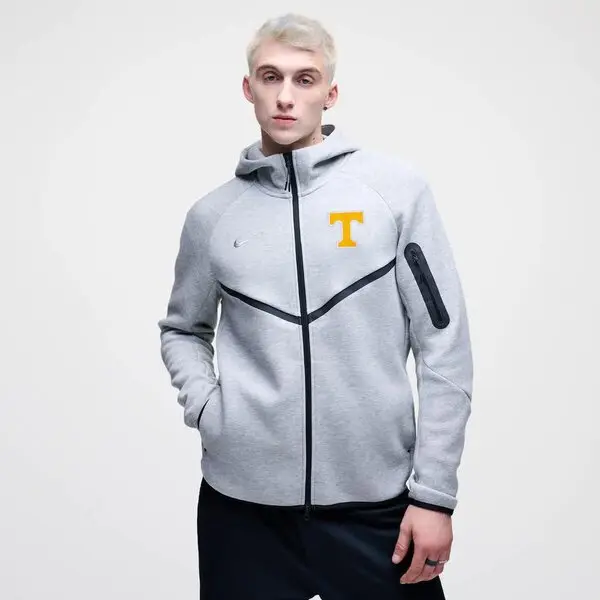 Nike Tennessee Volunteers Tech Fleece Full-zip Windrunner Hoodie - Heather Gray