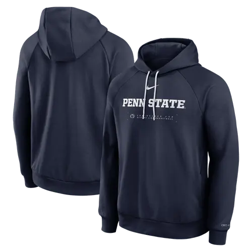 Nike Penn State Nittany Lions 2025 Courtside Basketball Practice Raglan Dri-fit Hoodie - Navy