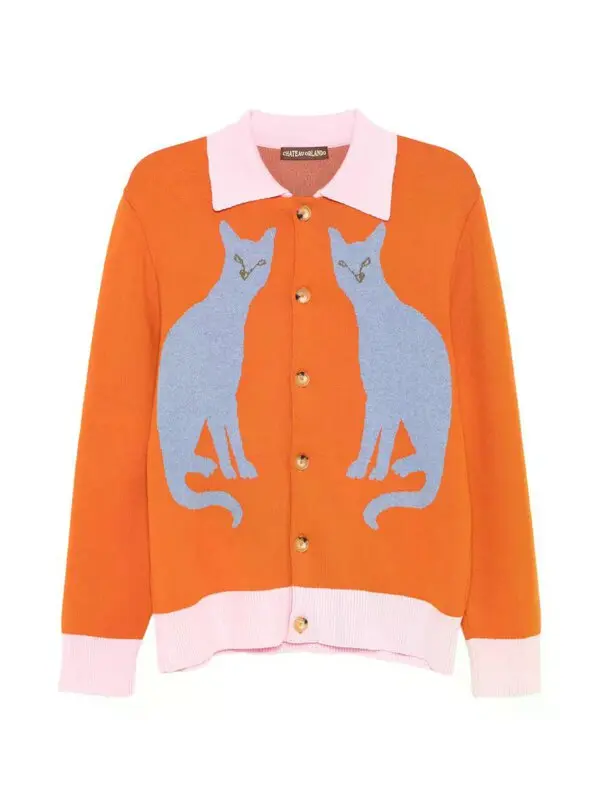 CHATEAU ORLANDO Graphic Cotton Cardigan