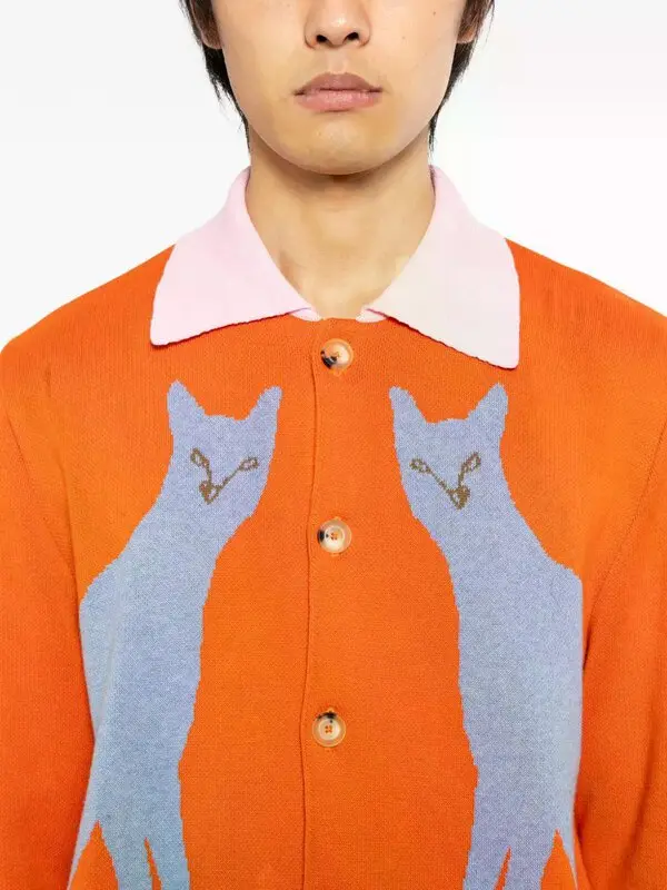 CHATEAU ORLANDO Graphic Cotton Cardigan