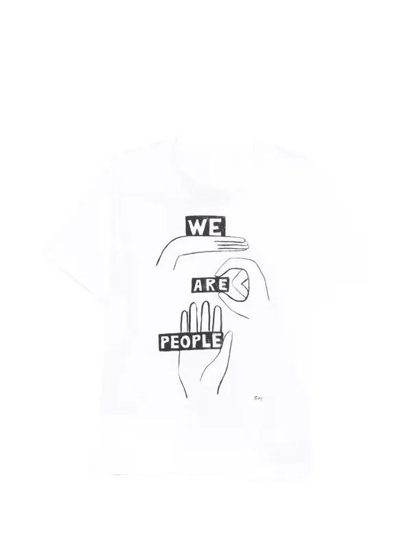Sacai Graphic-print Cotton T-shirt - White