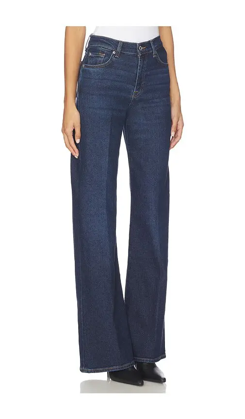 7 For All Mankind Lotta Jeans Dark Wash Wide Leg Denim