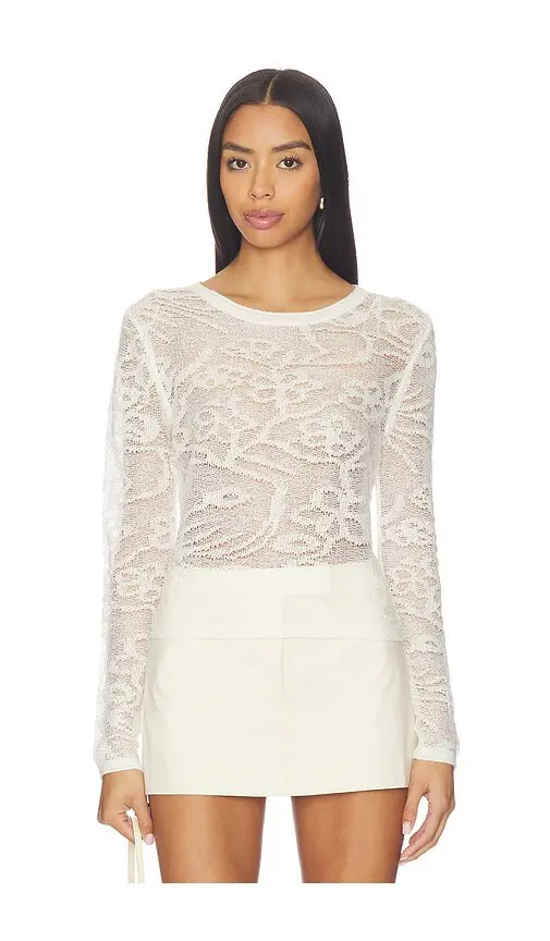 Steve Madden Megann Knit Top - Cloud Dancer
