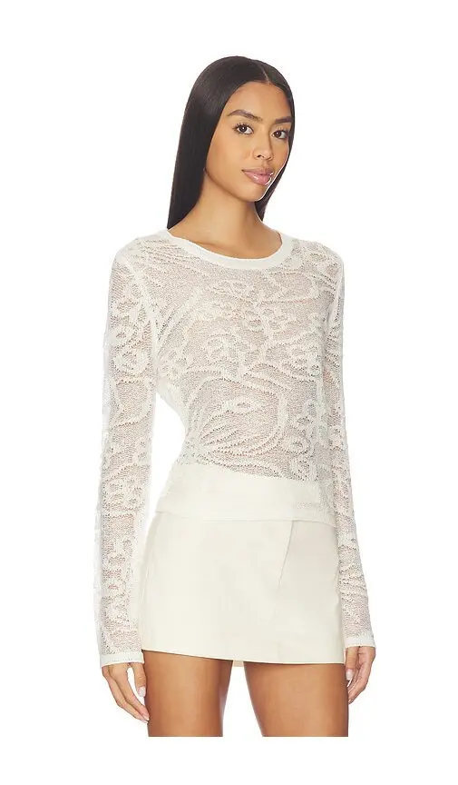 Steve Madden Megann Knit Top - Cloud Dancer