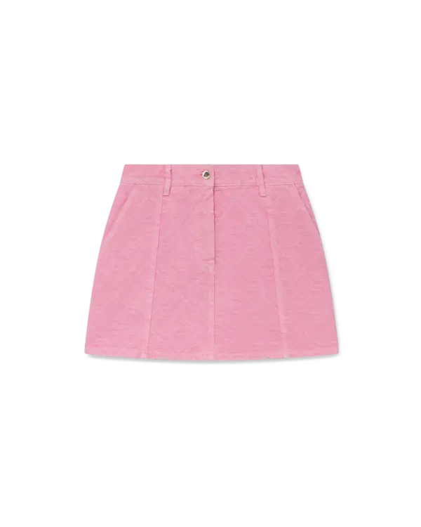 Casablanca Monogram Denim Mini Skirt - Multicolor