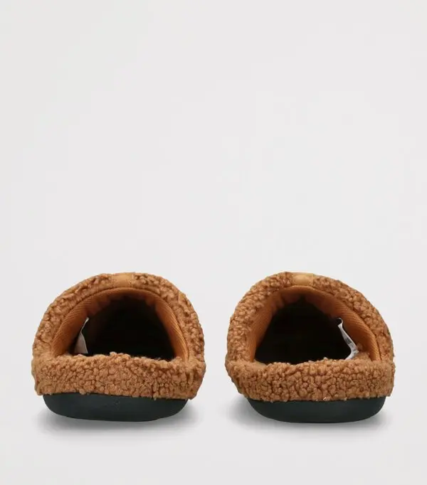 Moon Boot Faux Shearling Slippers - Brown