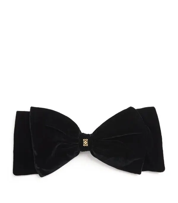 Sandro Velvet Bow Hair Clip - Black