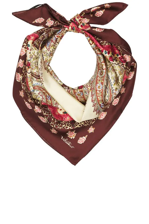 Valentino Garavani Voyage Imaginaire Cachemire Shawl - Multicolor  Bordeaux  & Burro