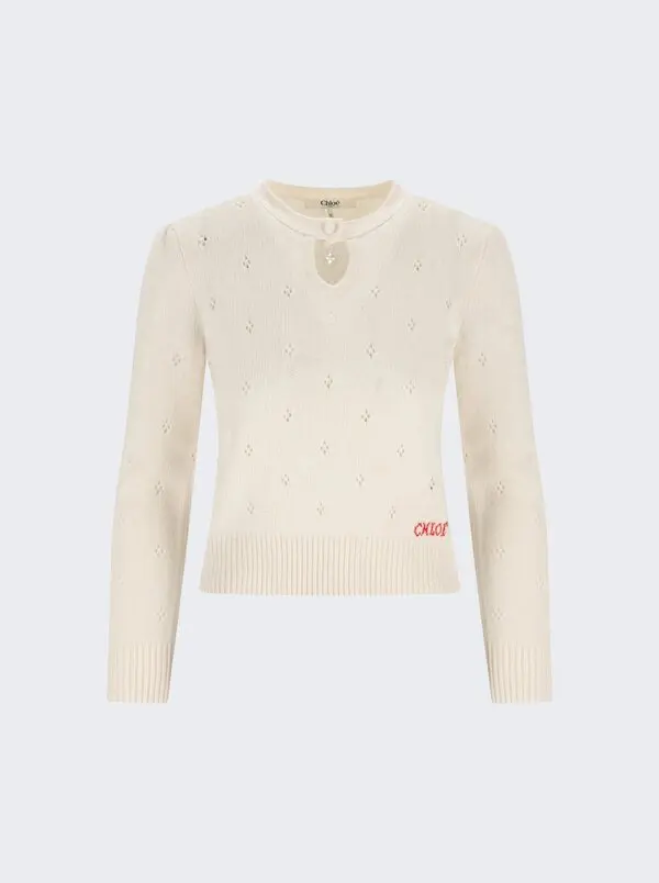 CHLOÃ© Pullover Sweater With Floral Embroidery